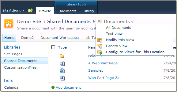 Sharepoint 2010 Missing View Dropdown Mike Smiths Tech Training Notes Sharepoint Powershell 1647